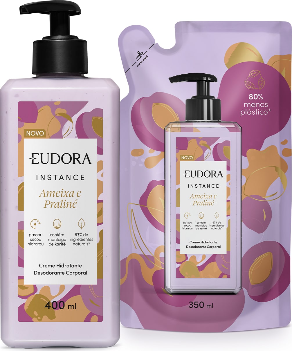 Combo Instance Ameixa e Praliné: Creme Corporal 400ml + Refil 350ml ...