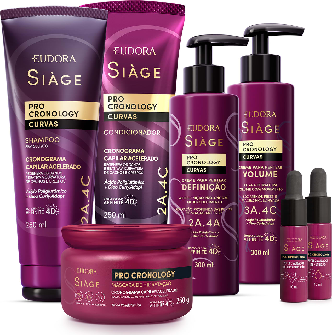 Kit Eudora Siàge Pro Cronology Curvas Completo | Beleza na Web