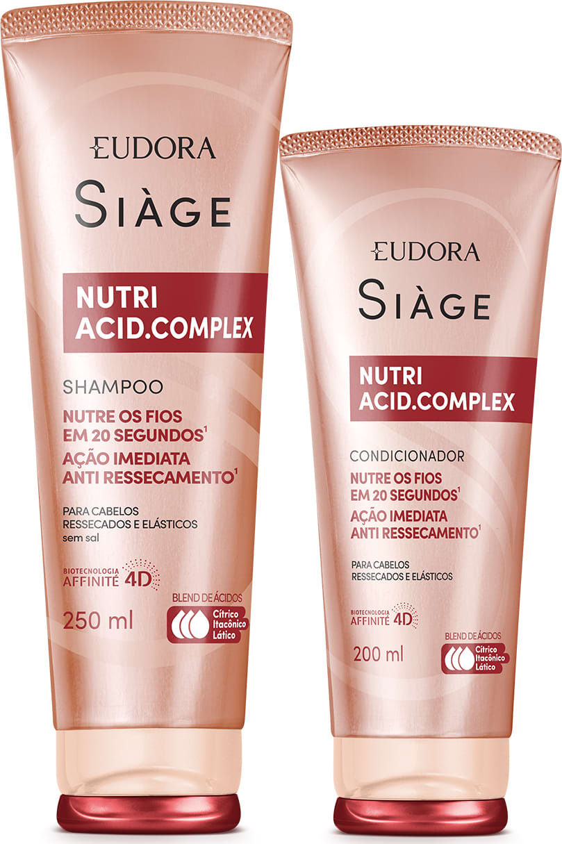Combo Siàge Nutri Acid.Complex: Shampoo 250ml + Condicionador 200ml ...