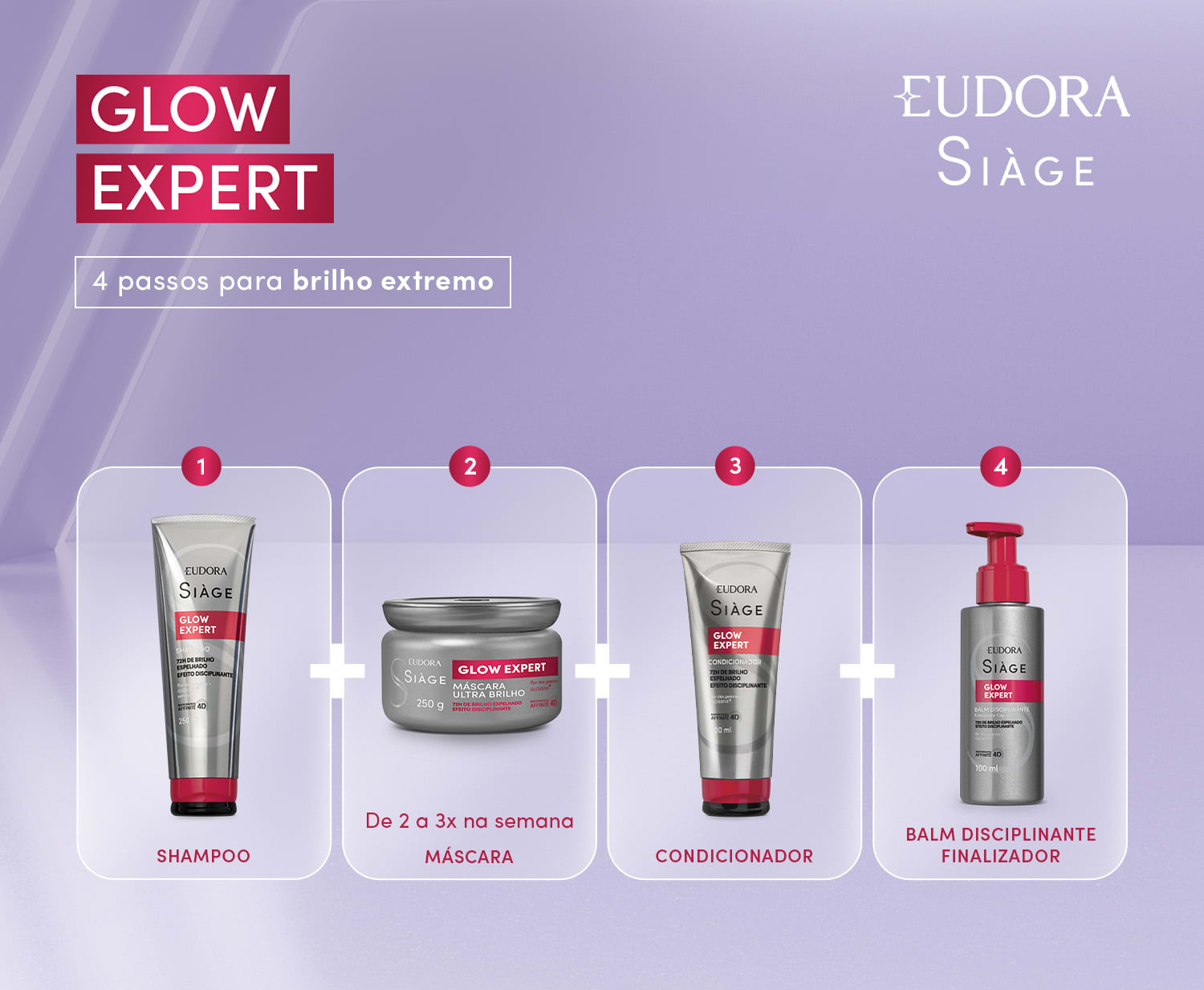 Shampoo Eudora Siàge Glow Expert | EM ATÉ 3x SEM JUROS