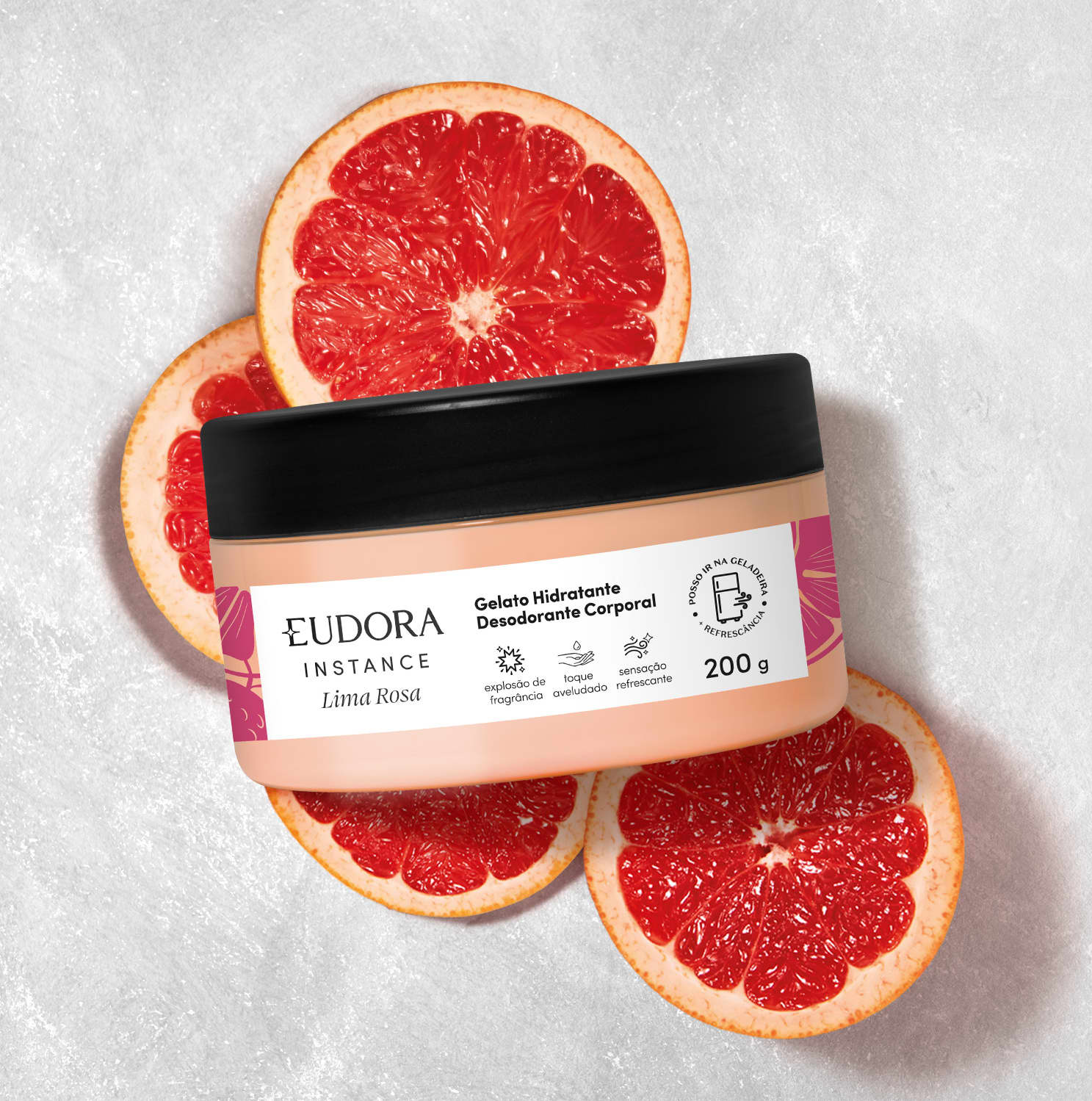 Gelato Hidratante Desodorante Corporal Instance Lima Rosa 200g | Eudora