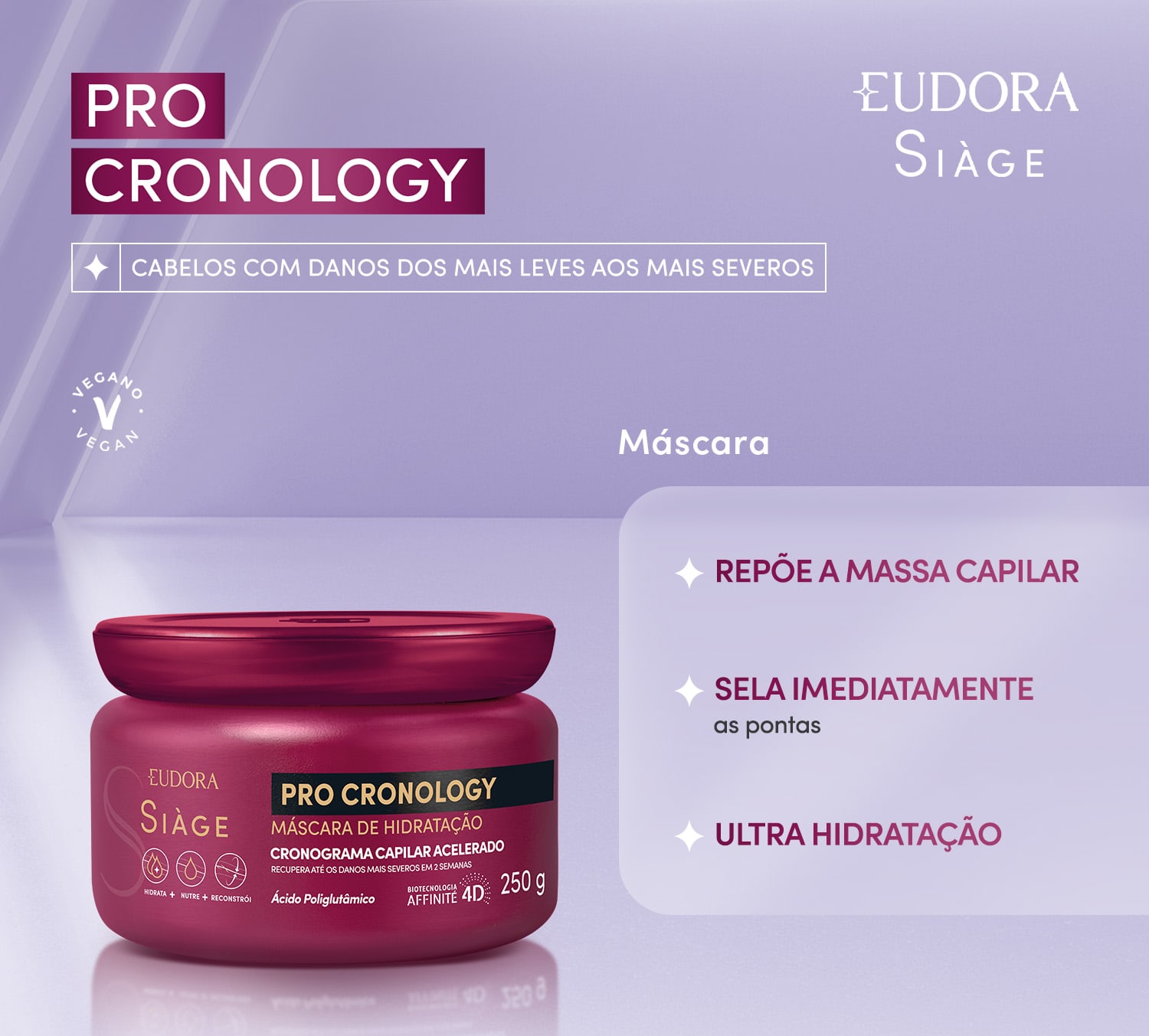 Máscara de Hidratação Siàge Pro Cronology 250g | Eudora