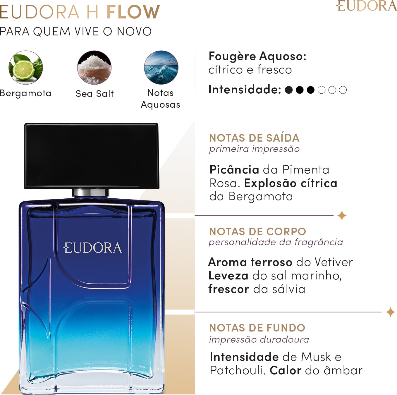 Eudora H Flow Desodorante Colônia 100ml | Eudora