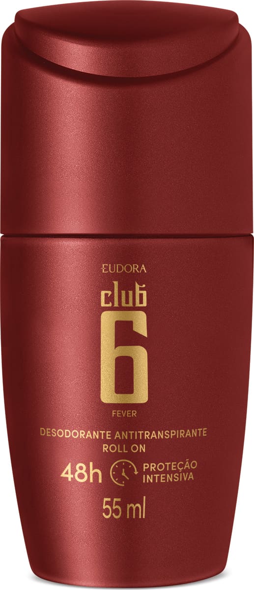 Desodorante Antitranspirante Roll On Club 6 Fever 55ml | Eudora
