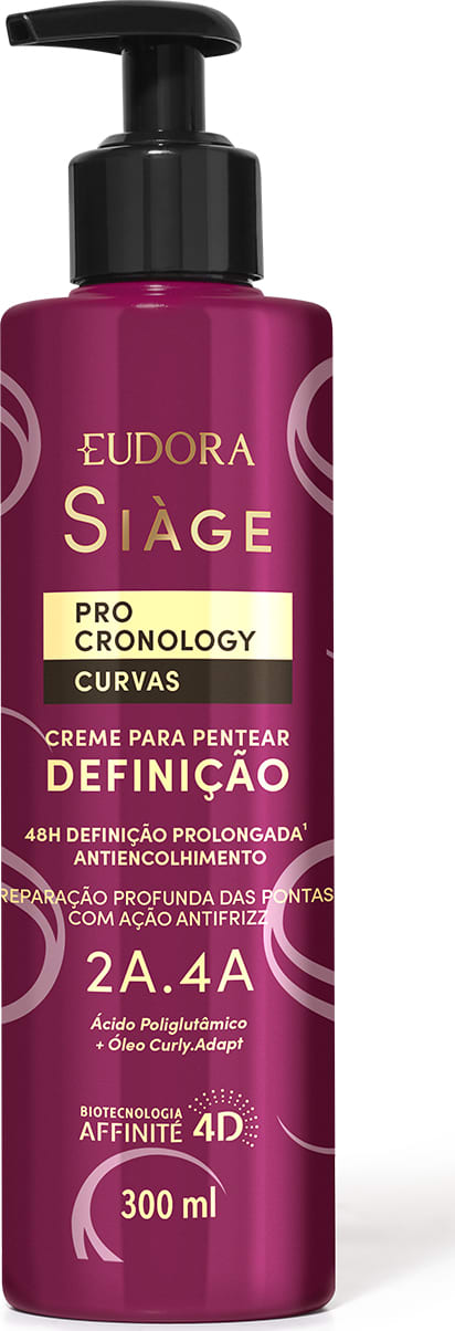 Creme para Pentear Definição Siàge Pro Cronology Curvas 300ml | Eudora
