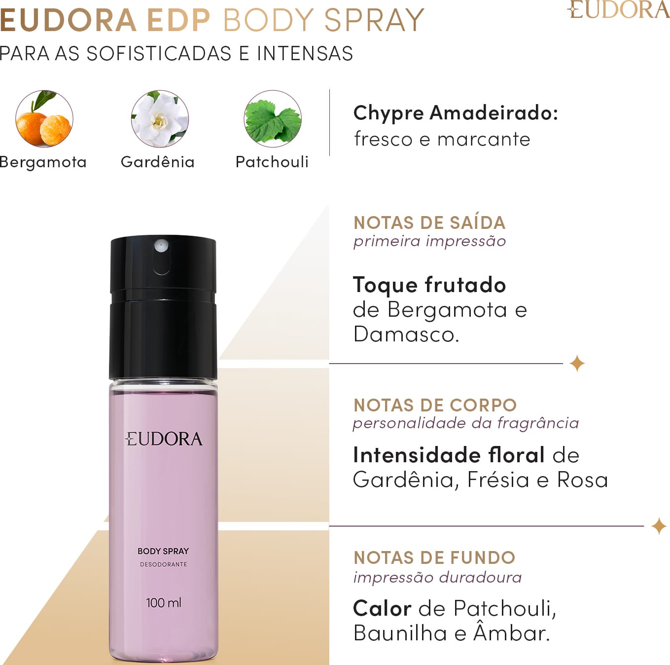 Desodorante Body Spray Eudora 100ml | Eudora
