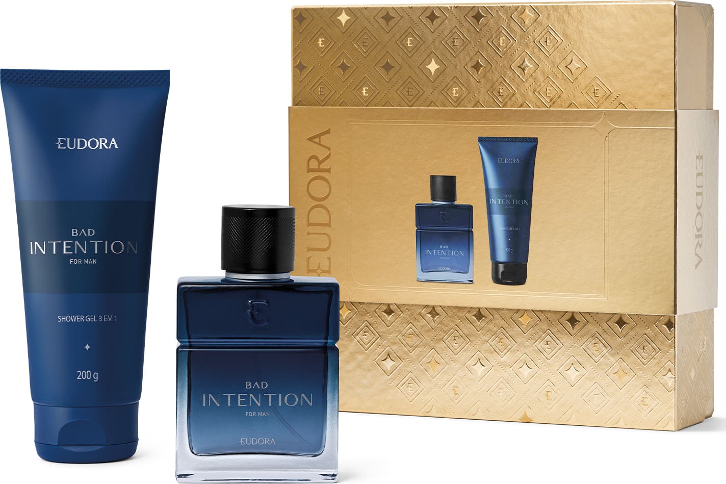 Kit Presente Bad Intention For Man: Desodorante Colônia 100ml + Shower ...