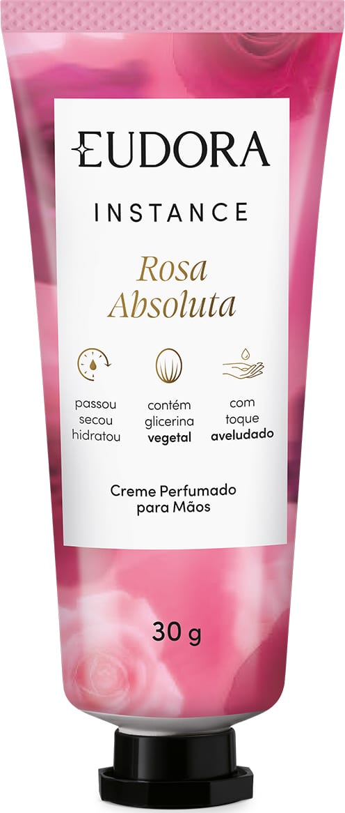 Creme Perfumado para Mãos Instance Rosa Absoluta 30g | Eudora