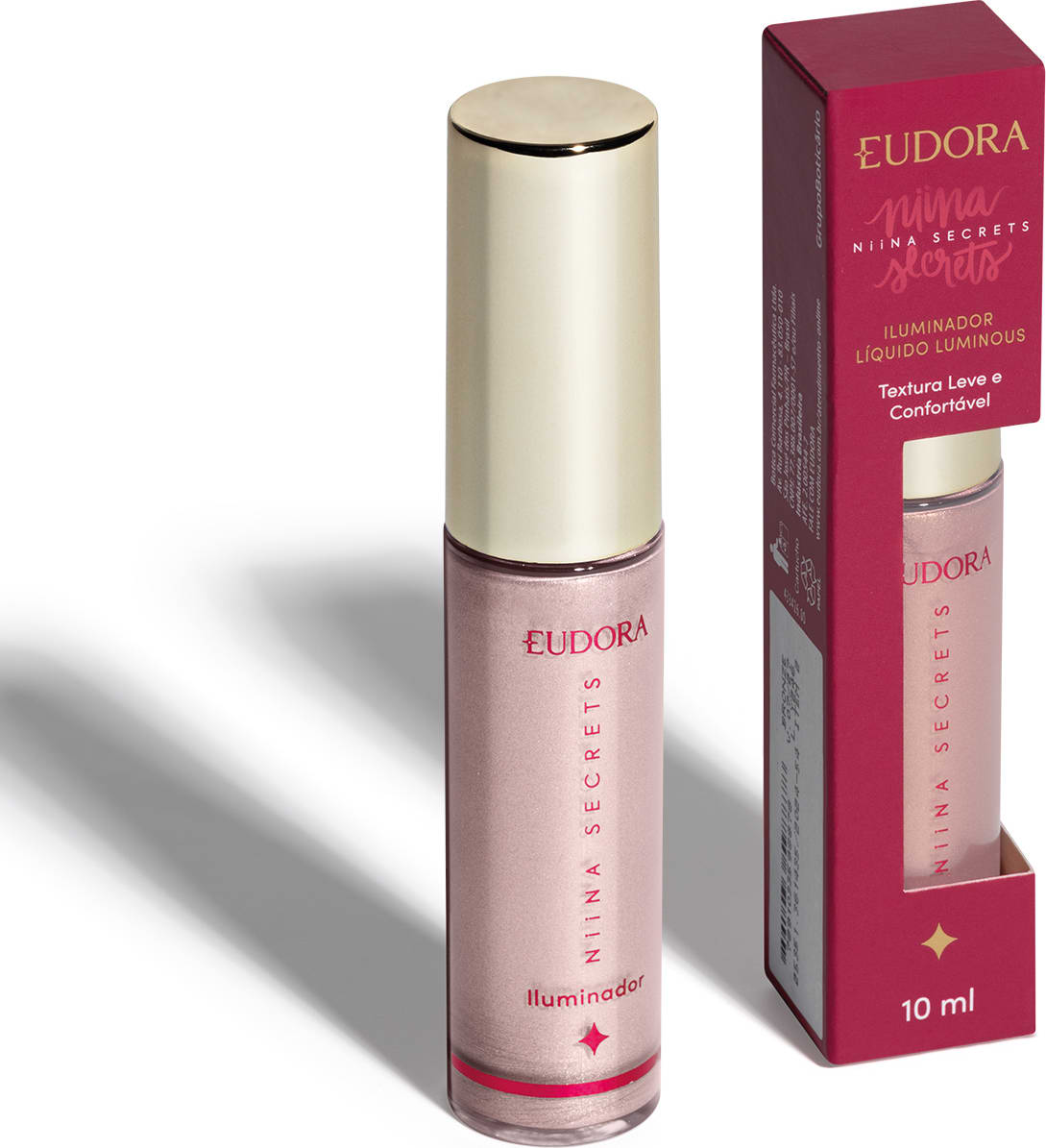 Iluminador Líquido Rosé Luminous Niina Secrets 10ml | Eudora
