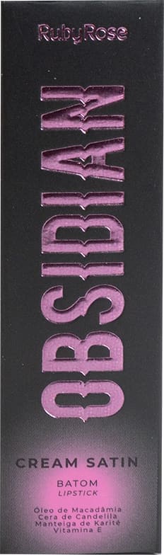 Batom Ruby Rose Obsidian Cream Satin OCS01 3,5g | Beleza na Web