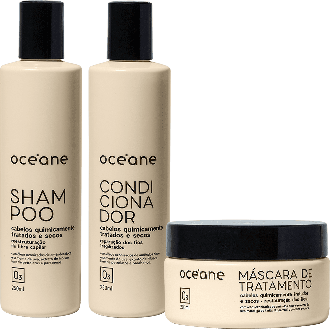 Kit Océane Cabelos Quimicamente Tratados Trio | Beleza Na Web PRO Pro