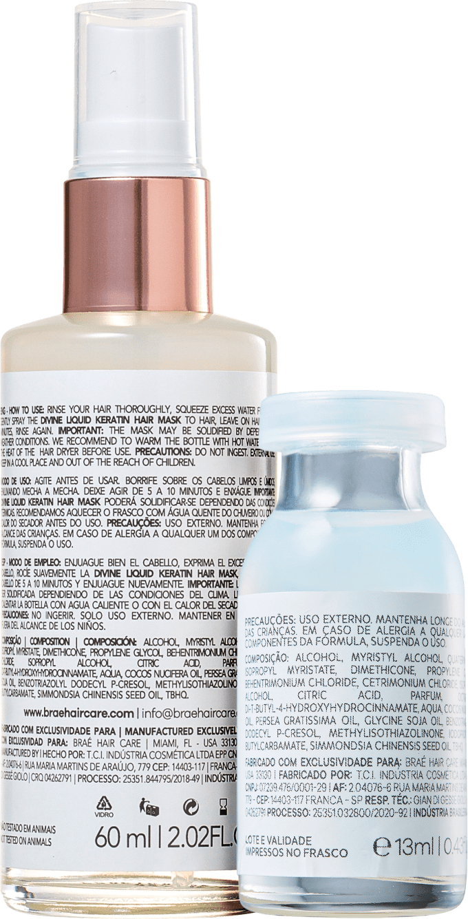 Kit Braé Divine Liquid Keratin Mask Power Dose | Beleza Na Web PRO Pro
