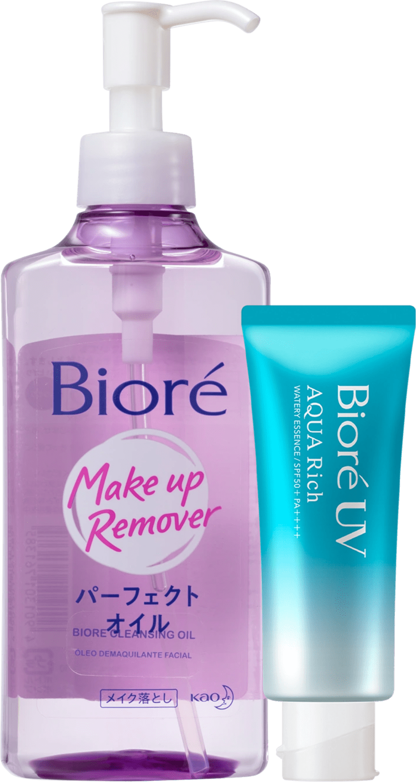 Kit Bioré UV Aqua Rich Watery Essence Make Up Remover FPS50 | Beleza Na ...