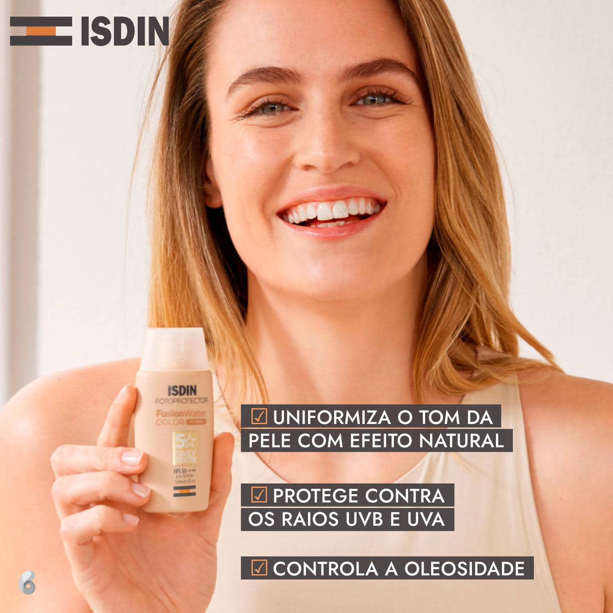 Kit ISDIN Fusion Water Color 5 Stars FPS 50 Clara | Beleza na Web