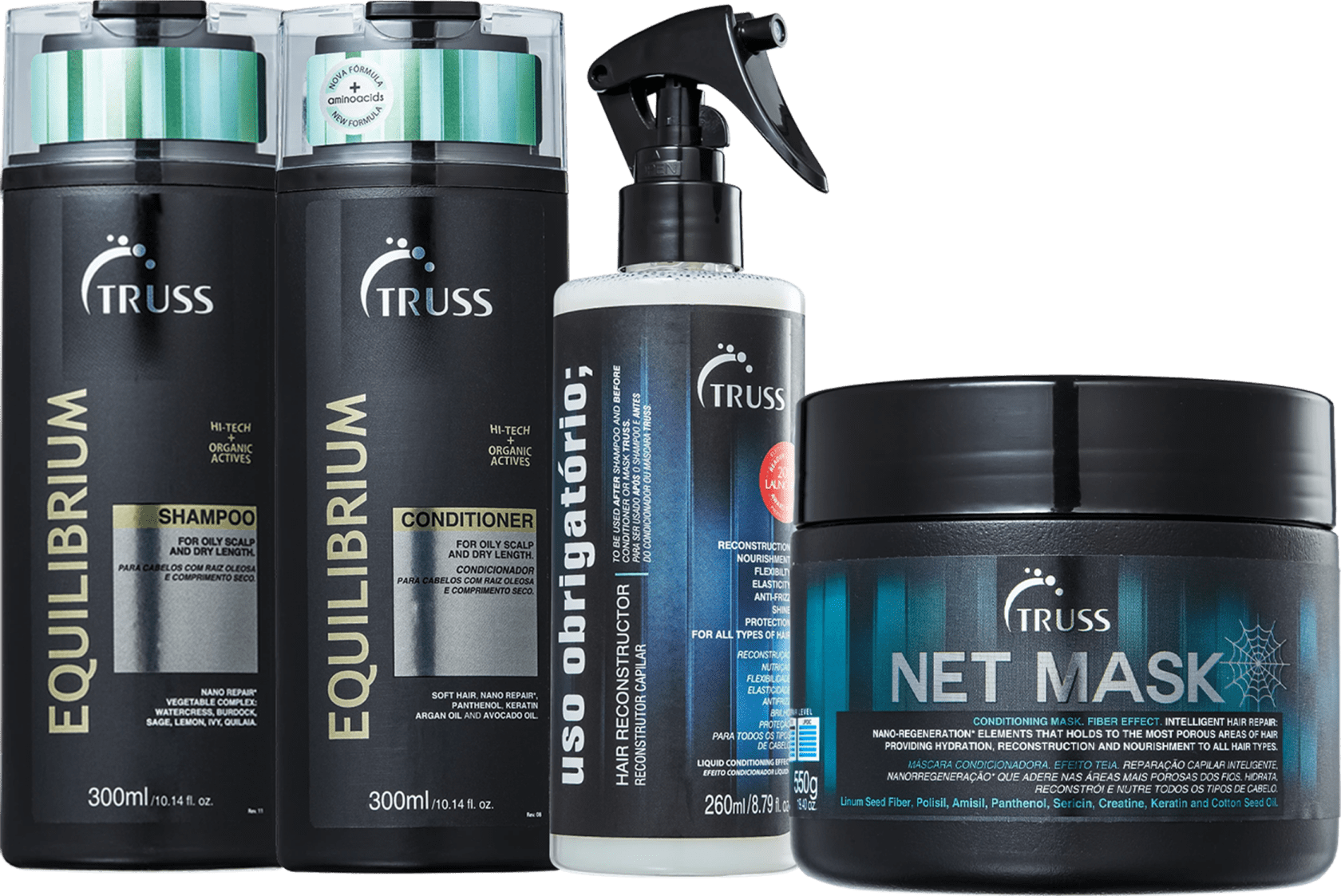 Kit TRUSS Equilibrium Combo Net Mask & Uso Obrigatório | Beleza na Web
