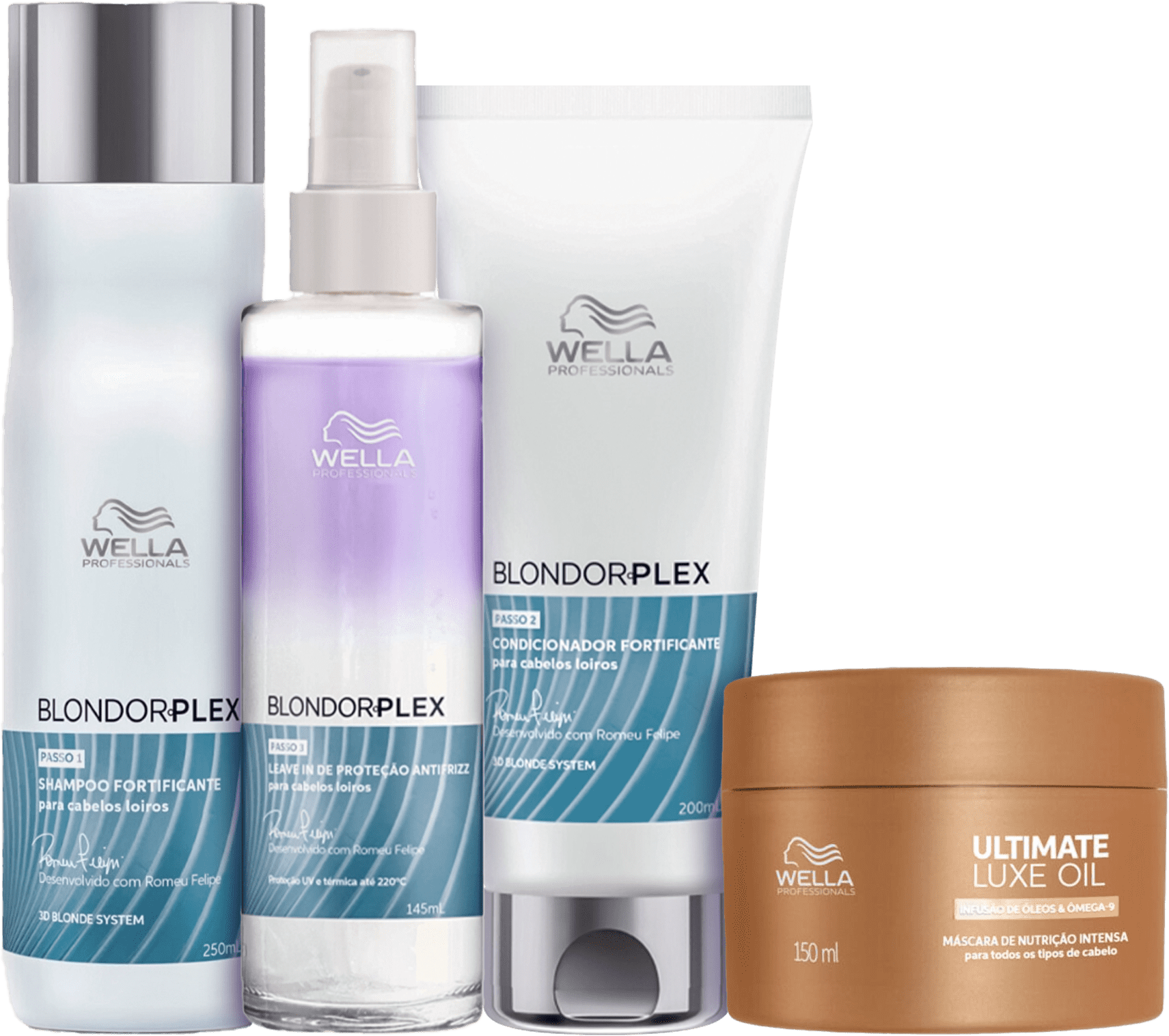 Kit Wella Professionals BlondorPlex Ultimate Luxe Oil (4 Produtos ...