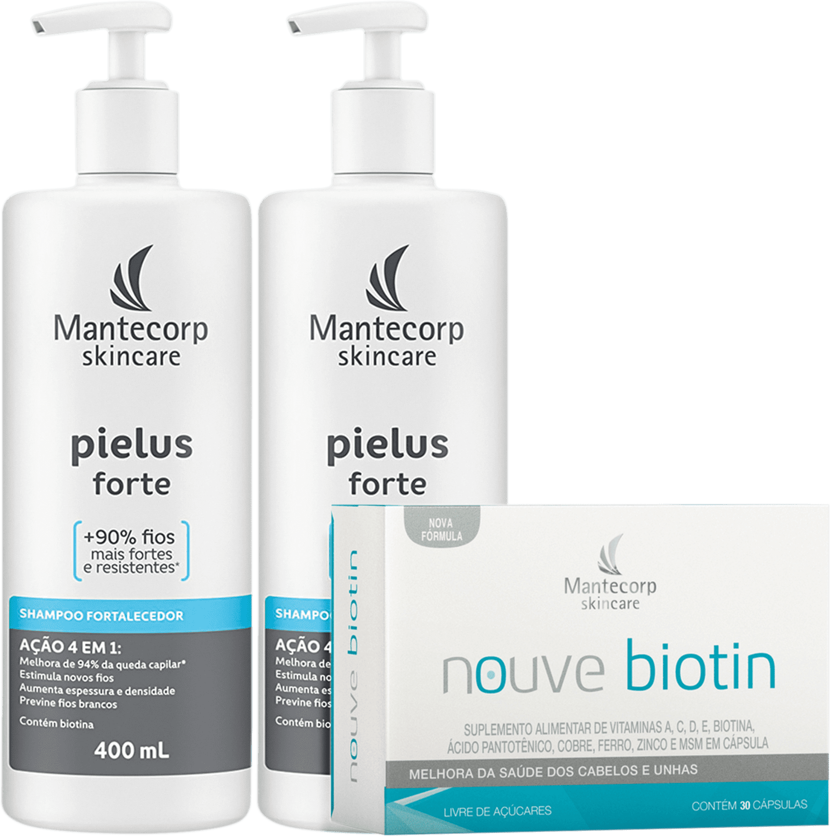 Kit Mantecorp Pielus Forte + Nouve Biotin Trio | Beleza Na Web PRO PRO