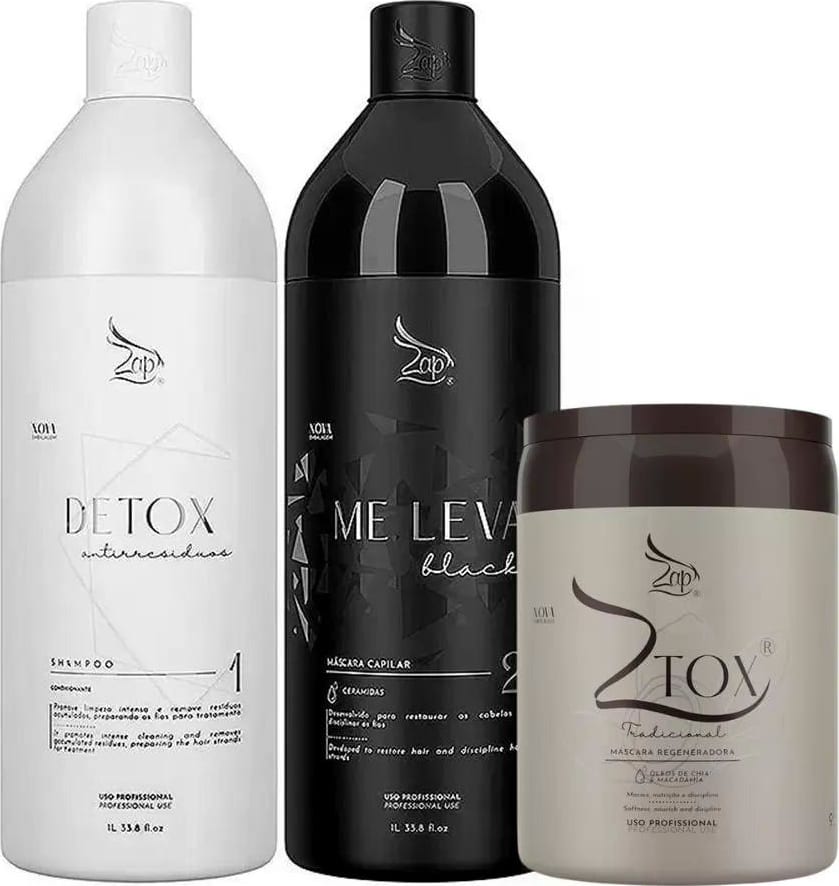 Zap Me Leva Black All Time 1L + Ztox Capilar Zap 950g