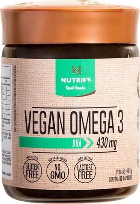 Nutrify Vegan Ômega 3 DHA 430mg Suplemento Alimentar | Beleza na Web