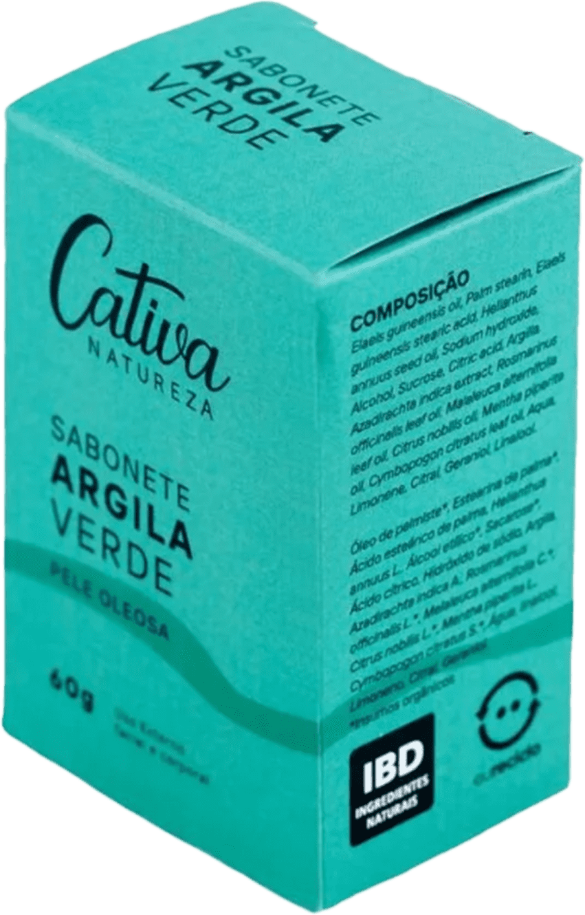 Sabonete em Barra Facial Cativa Natureza Argila Verde | Beleza na Web