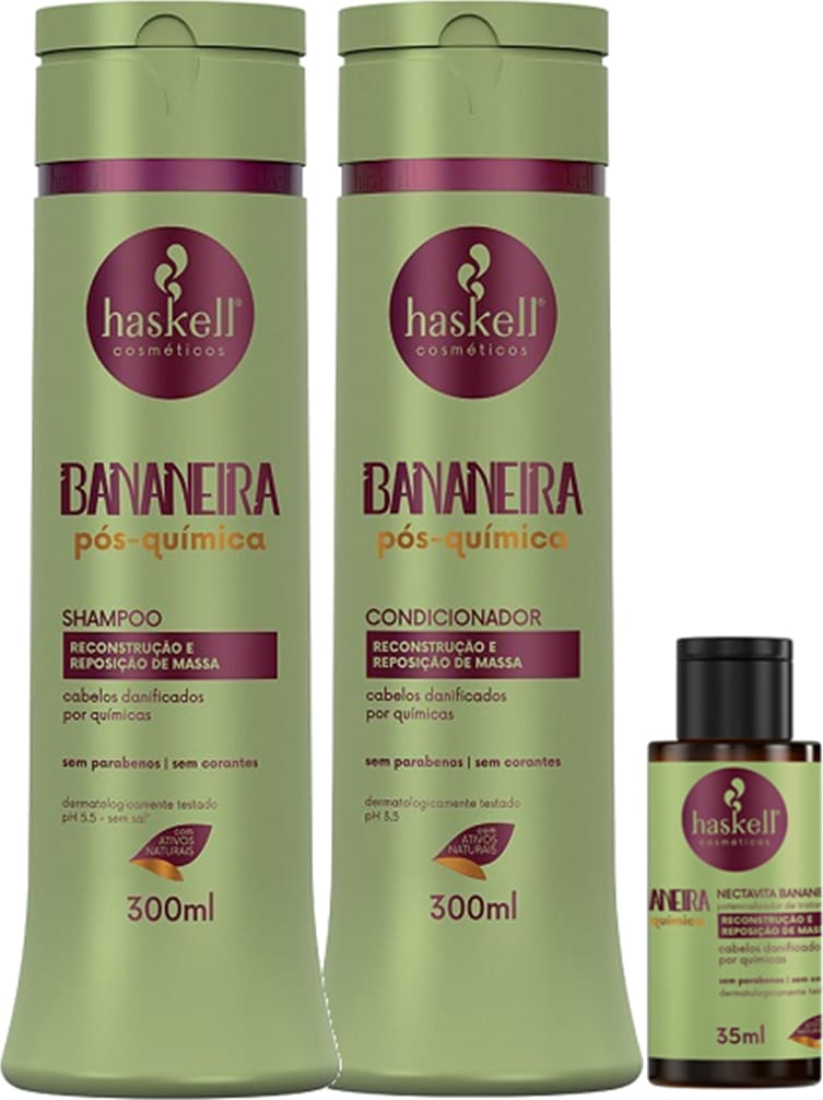 Kit Haskell Bananeira Pós-Química Nectavita | Beleza na Web