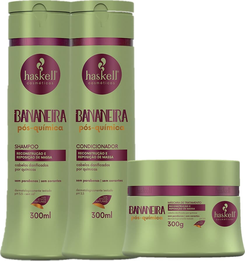 Kit Haskell Bananeira Pós-Química Tratamento | Beleza na Web