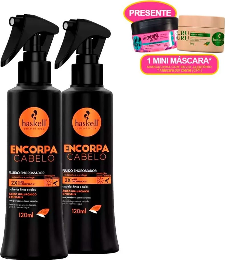 Kit Haskell Encorpa Cabelo - Fluído Engrossador | Beleza na Web