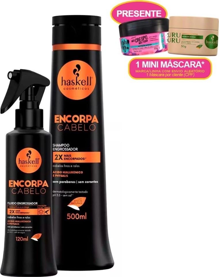 Kit Haskell Encorpa Cabelo Limpeza e Tratamento | Beleza na Web