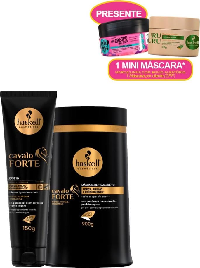 Kit Haskell Cavalo Forte Duplo Cuidado | Beleza na Web