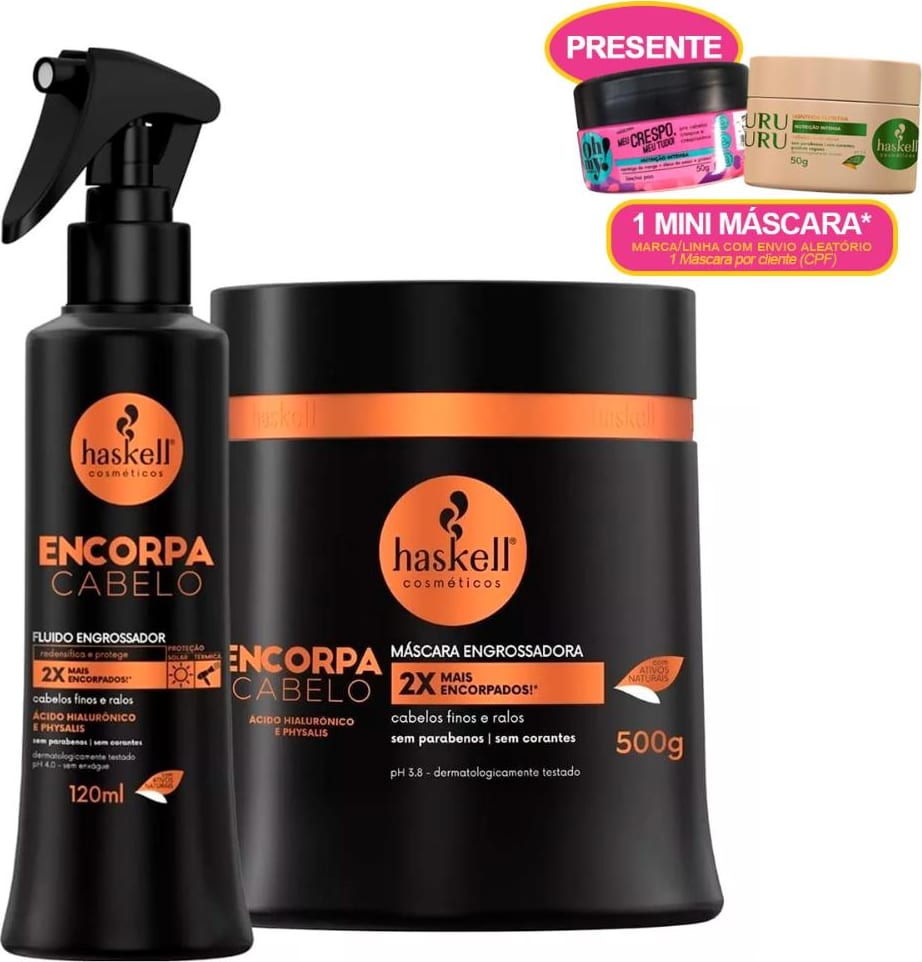 Kit Haskell Encorpa Cabelo Duplo Tratamento | Beleza na Web