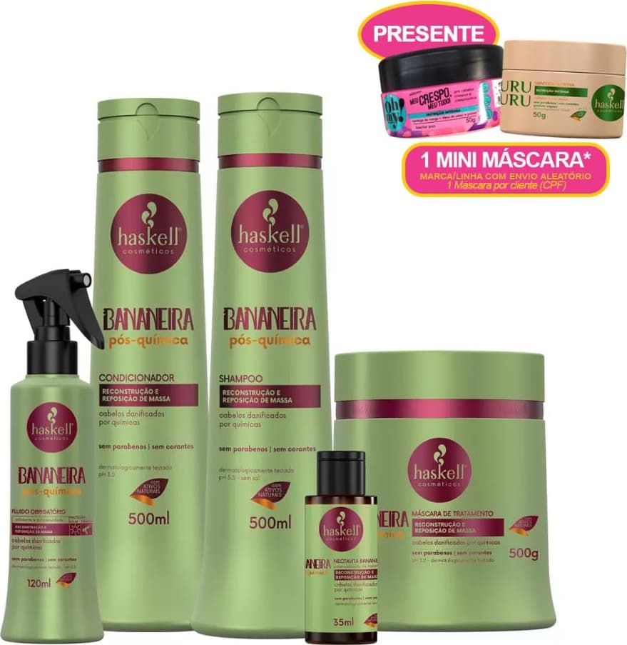 Kit Haskell Bananeira Repositor de Massa | Beleza na Web