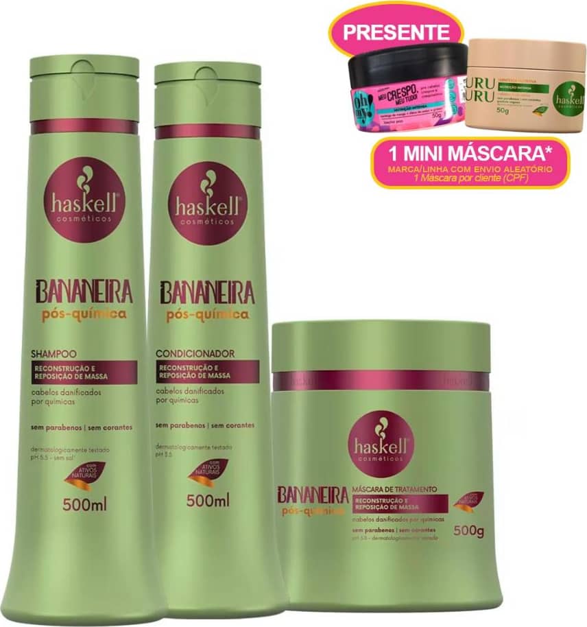 Kit Haskell Bananeira Super Trio | Beleza na Web