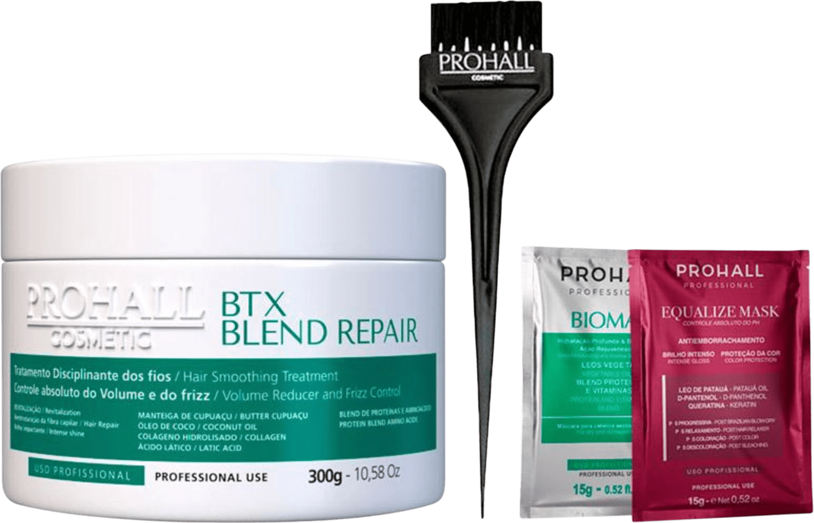 Kit Prohall BTX Blend Repair Alisa e Hidrata | Beleza na Web