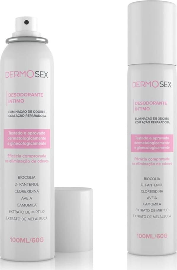 Kit 2 Desodorante Intimo Feminino Anti Odores e Hidratante 100 ml/60g