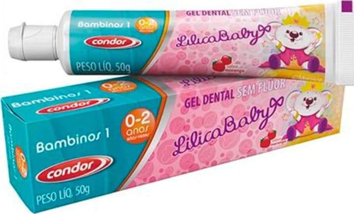 CREME DENTAL INFANTIL CONDOR GEL LILICA RIPILICA 50G