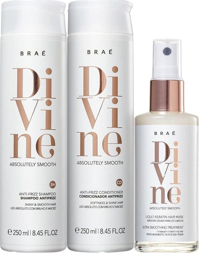 Braé Divine Shampoo 250ml + Condicionador 250ml + Máscara Líquida 60ml