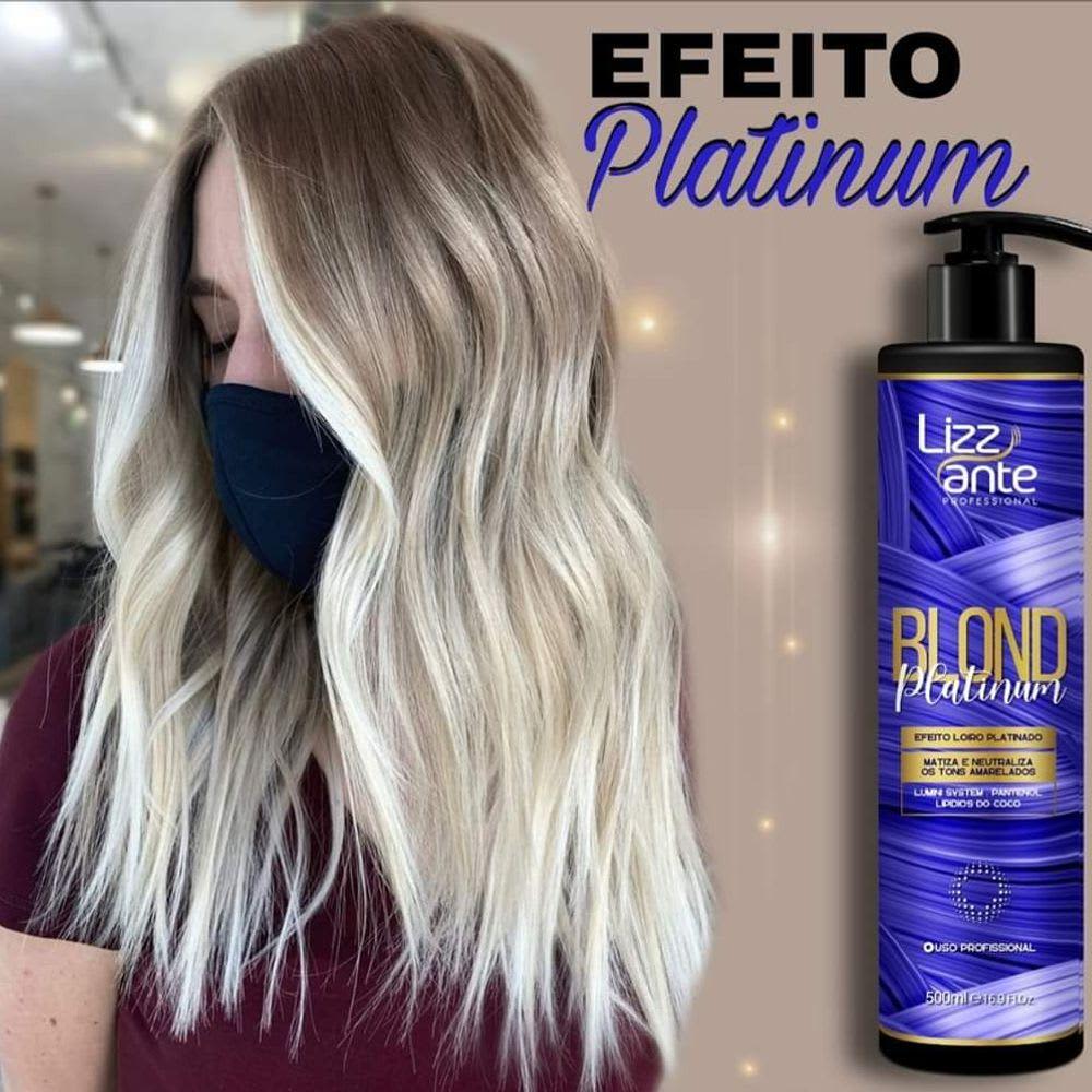 Matizador Blond Platinum 300ml Matiza Efeito Pérola Hidrata E Promove