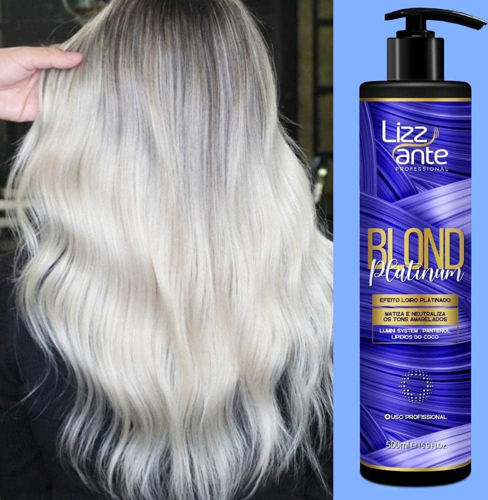 Matizador Blond Platinum 300ml Matiza Efeito Pérola Hidrata E Promove