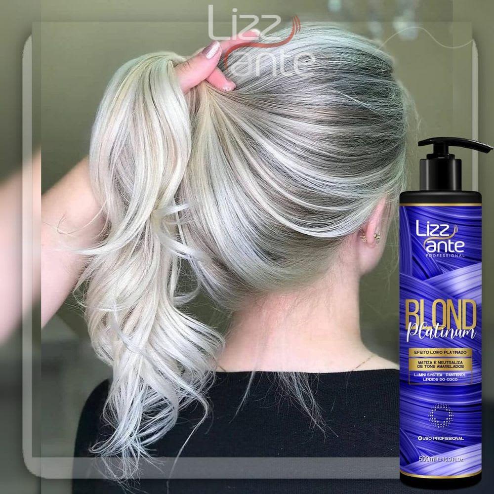 Matizador Blond Platinum 300ml Matiza Efeito Pérola Hidrata E Promove