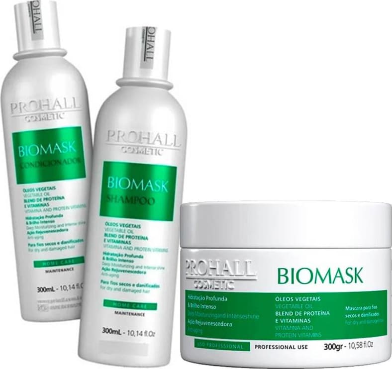 Kit Ultra Hidratante Biomask Home Care Prohall 300ml