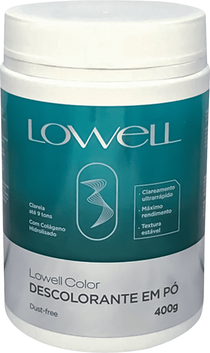 Pó Descolorante Lowell Color 9 Tons 400g Tom Pó Azul