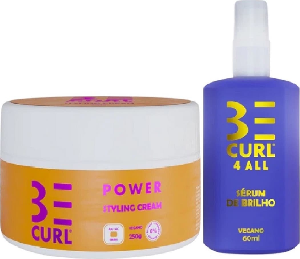 Creme de Nutrição Styling Cream Be Curl Power 250g e Sérum 60ml