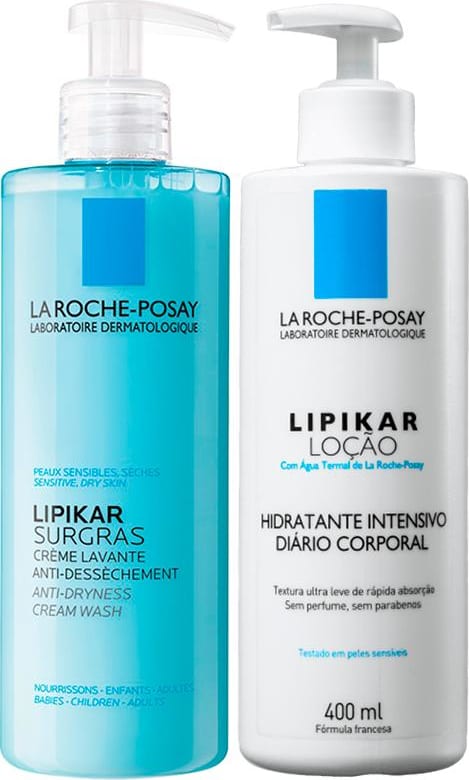 Kit Corporal La Roche-Posay Lipikar - Sabonete Líquido e Loção ...