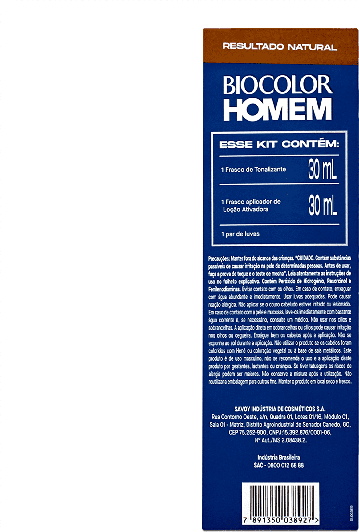 Bozzano Biocolor Tonalizante Homem Castanho Claro 3x1