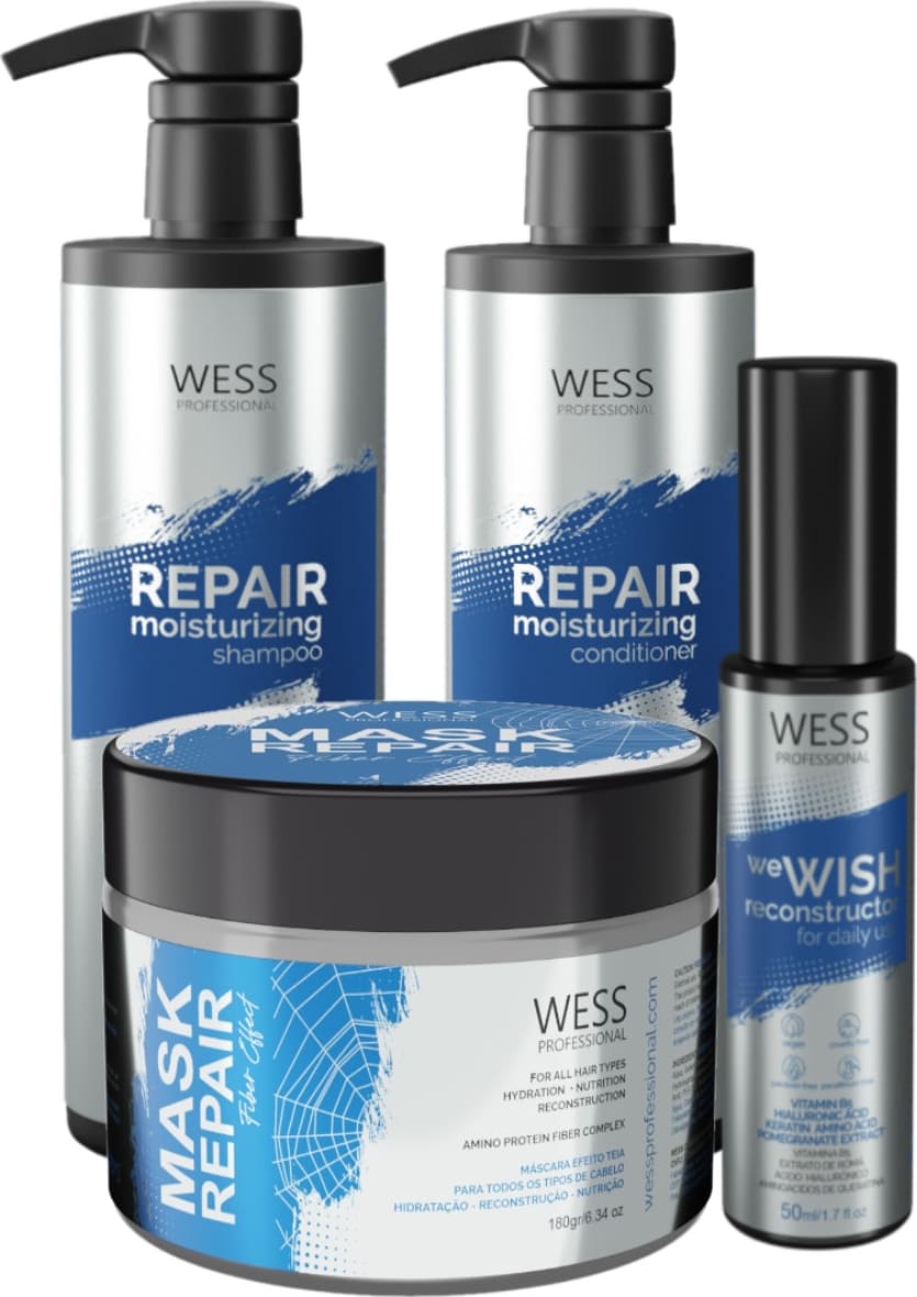 Kit Wess Repair SH 500ml+Cond 500ml+Mask 180g+WeWish 50ml