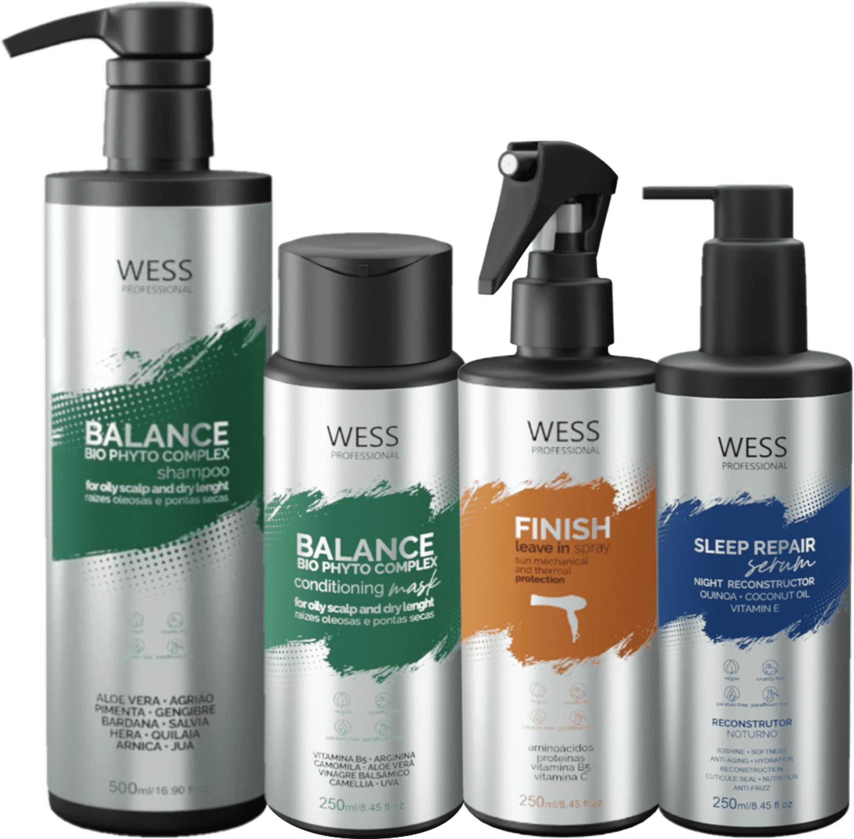 Wess Balance SH 500ml+Cond 250ml+Sleep 250ml+Finish 250ml
