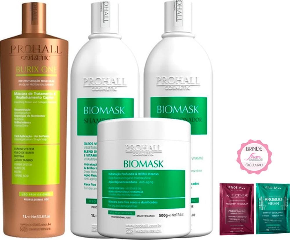 Progressiva Burix One 1l + Kit Biomask Profissional Prohall