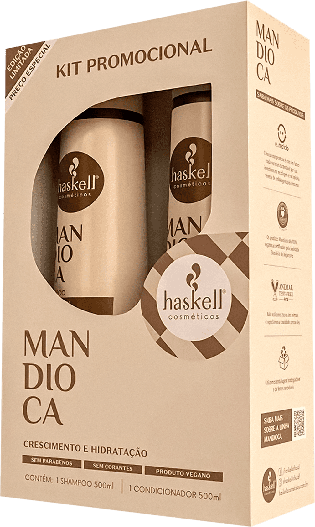 Kit Promocional Haskell Mandioca Duo - 500ml (2 Produtos)