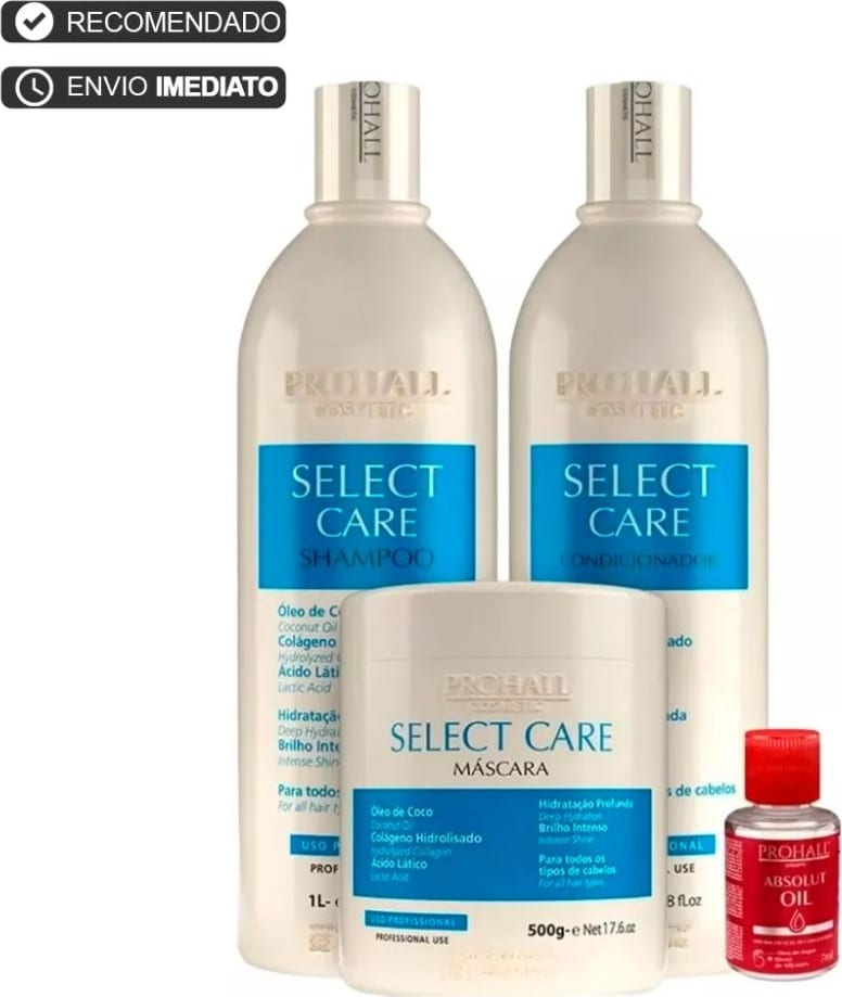 Kit Select Care Shampoo Condicionador 1l + Máscara 500g
