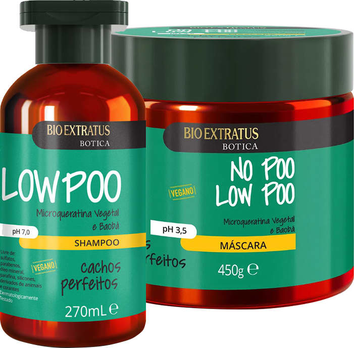 Kit Bio Extratus Botica Cachos Perfeitos Low Poo Shampoo e Máscara (2 ...